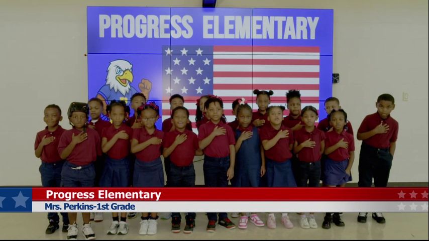 The Pledge of Allegiance - Progress Elementary - Mrs. Perkins 1st Grade