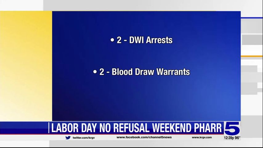 Numbers for Labor Day No Refusal weekend in the Valley released