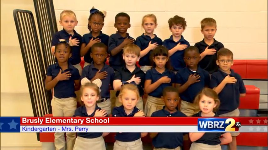 The Pledge of Allegiance: Brusly Elementary School- Mrs. Perry, Kindergarten