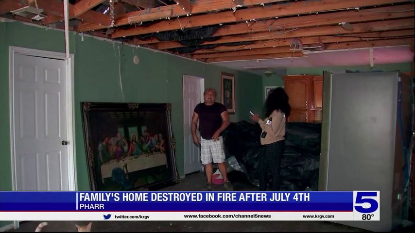 Pharr family displaced after fire destroys their home