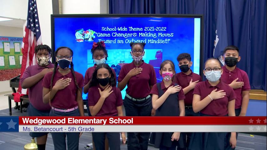 The Pledge of Allegiance: Wedgewood Elementary School - Ms. Betancourt ...