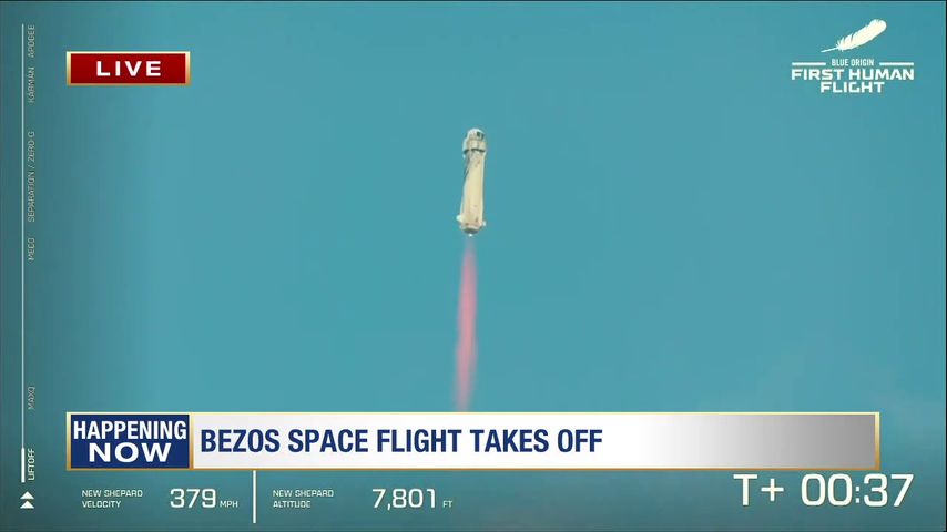 Blue Origin successfully launches first flight with people on board