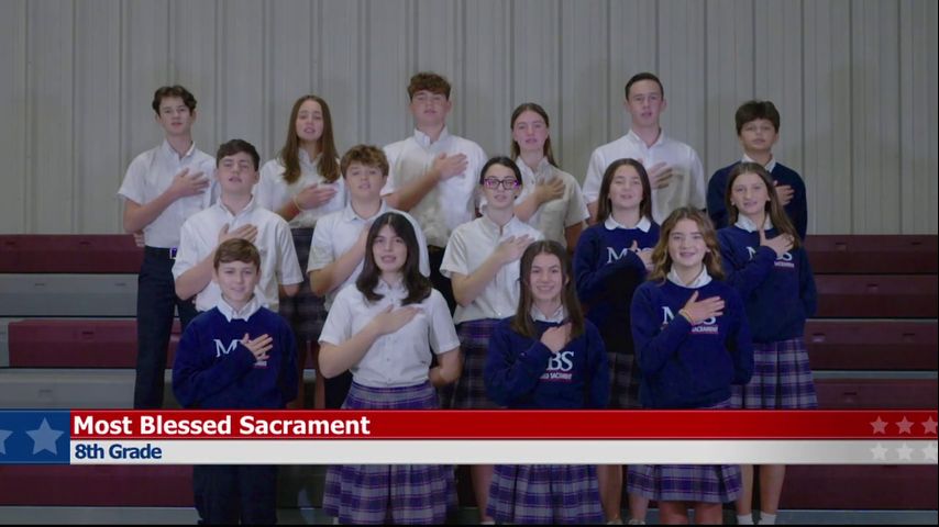 The Pledge of Allegiance, Most Blessed Sacrament, 8th Grade