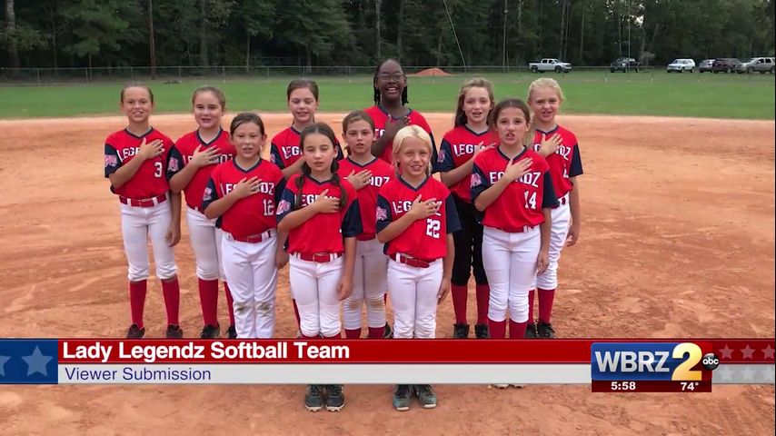 The Pledge of Allegiance: Lady Legendz Softball Team - Viewer Submission