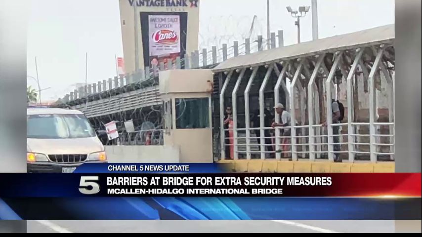 Concrete Barriers at Hidalgo Int'l Bridge Serving as Extra Layer of Defense
