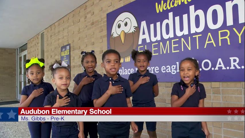 The Pledge of Allegiance: Audubon Elementary School - Ms. Gibbs, Pre-K