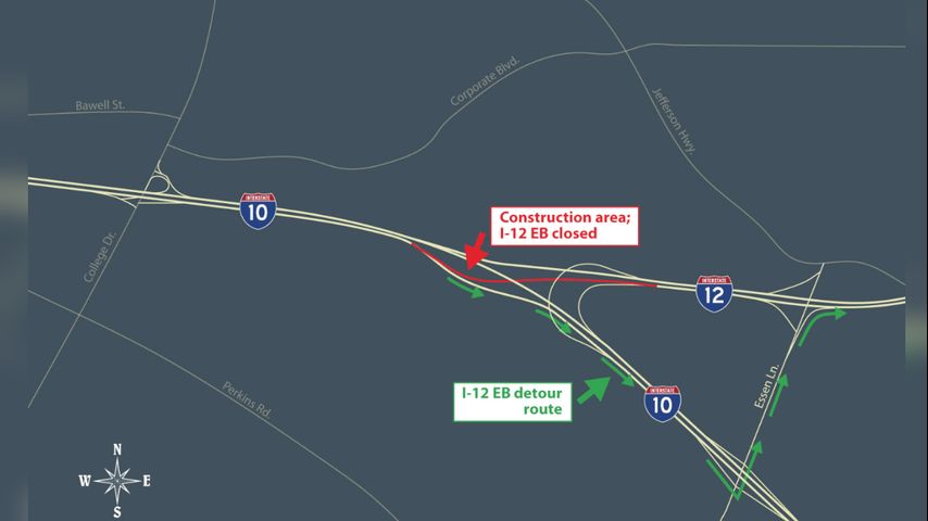 I-12 near I-10/I-12 split set to close Friday, detour drivers as ...
