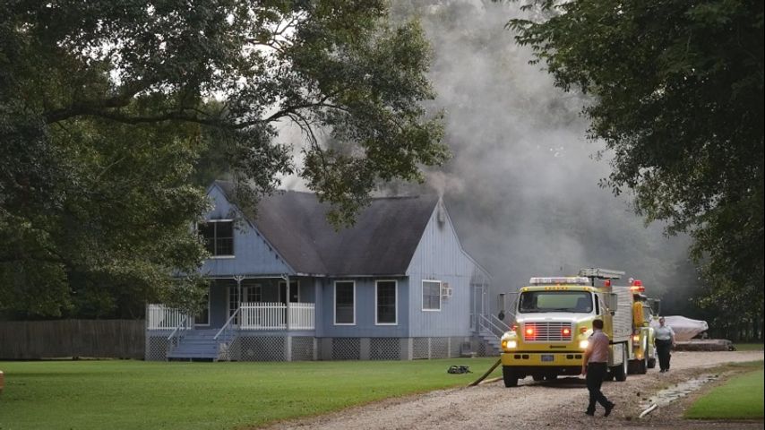 Livingston Fire Crews battling house fire on St. Marie Drive