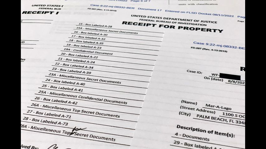 FBI seized 'top secret' documents from Trump's estate