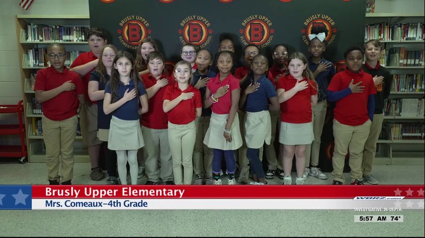 The Pledge of Allegiance, Brusly Upper Elementary, Mrs. Comeaux, 4th Grade