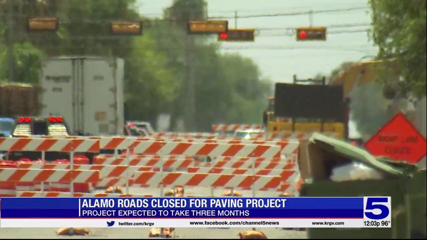 Road closures in effect for street paving project in Alamo