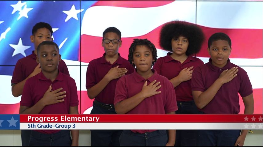 The Pledge of Allegiance, Progress Elementary, 5th Grade, Group 3