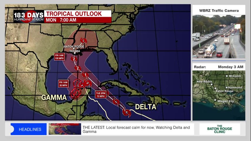 Powerful tropical Storm Delta may head to Louisiana