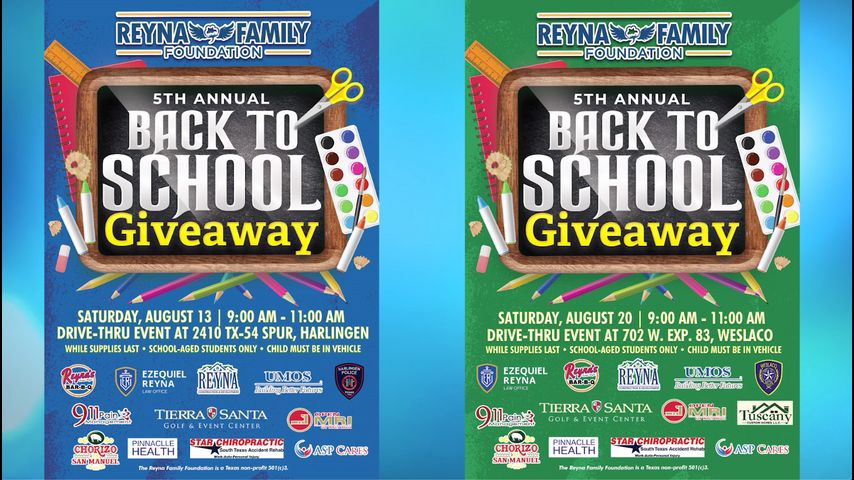 Reyna Family Foundation Back to School Giveaway