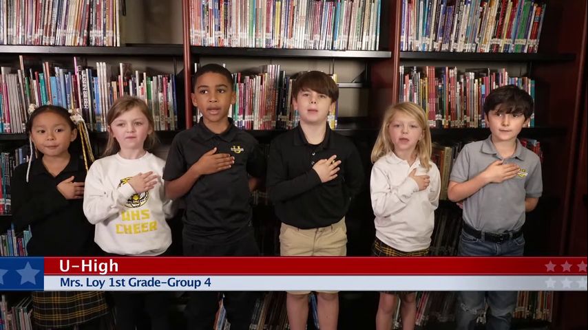 The Pledge of Allegiance - U- High - Mrs. Loy - 1st Grade Group 4