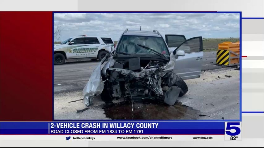 Two-vehicle crash in Willacy County closes portions of Highway 186