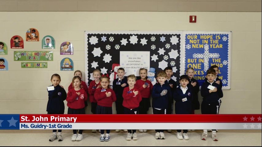 The Pledge of Allegiance, St. John Primary, Ms. Guidry, 1st Grade