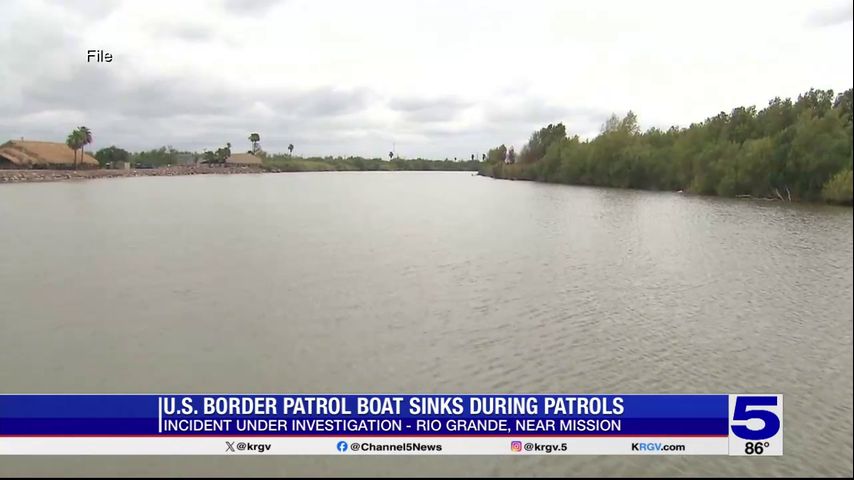 Border Patrol boat sinks near Mission