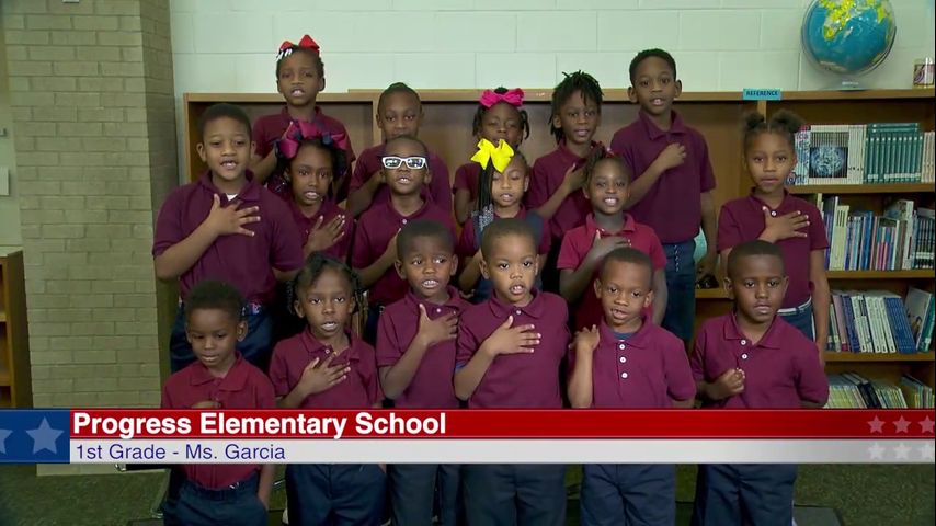 The Pledge of Allegiance: Progress Elementary School - Ms. Garcia, 1st ...
