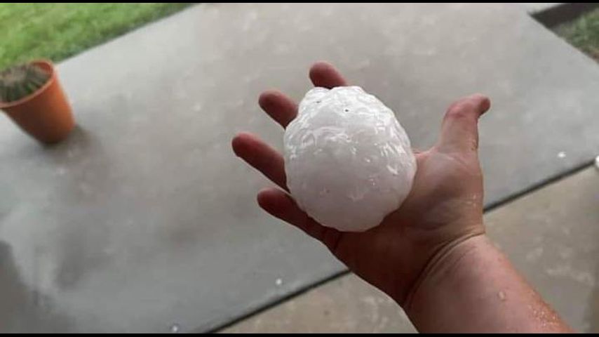 Parts of capital area pounded by hail Tuesday