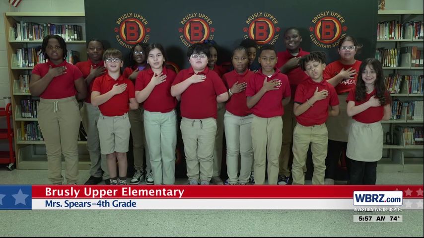 The Pledge of Allegiance, Brusly Upper Elementary, Mrs. Spears, 4th Grade