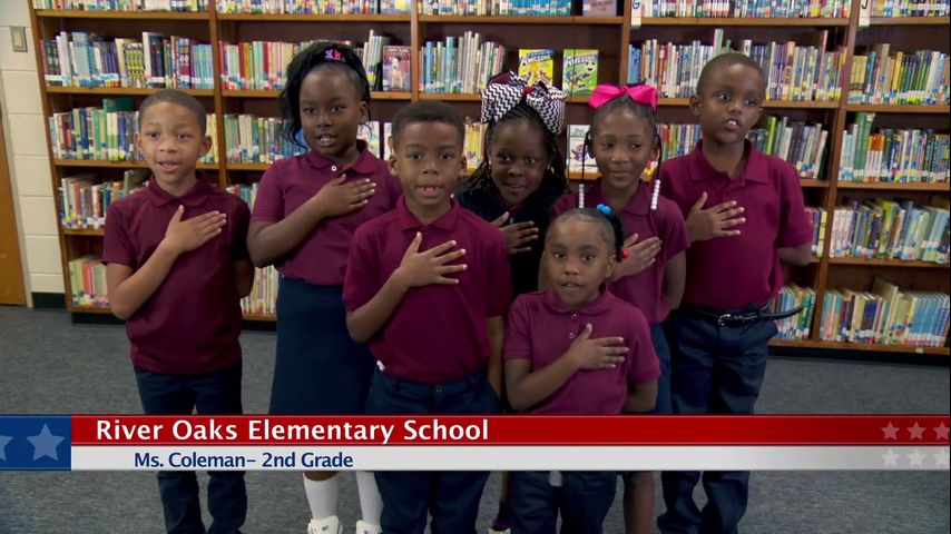 The Pledge of Allegiance - River Oaks Elementary School - Ms. Coleman - 2nd Grade