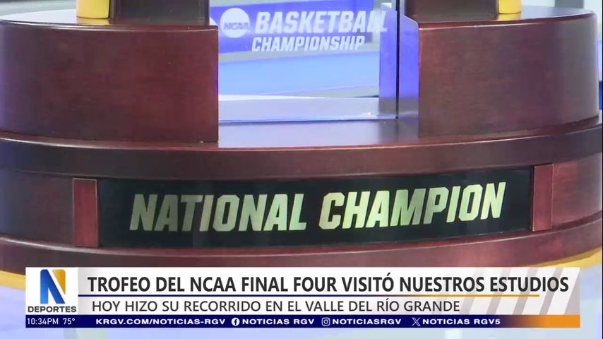 Trofeo NCAA Final Four hizo su visita exclusiva a los estudios