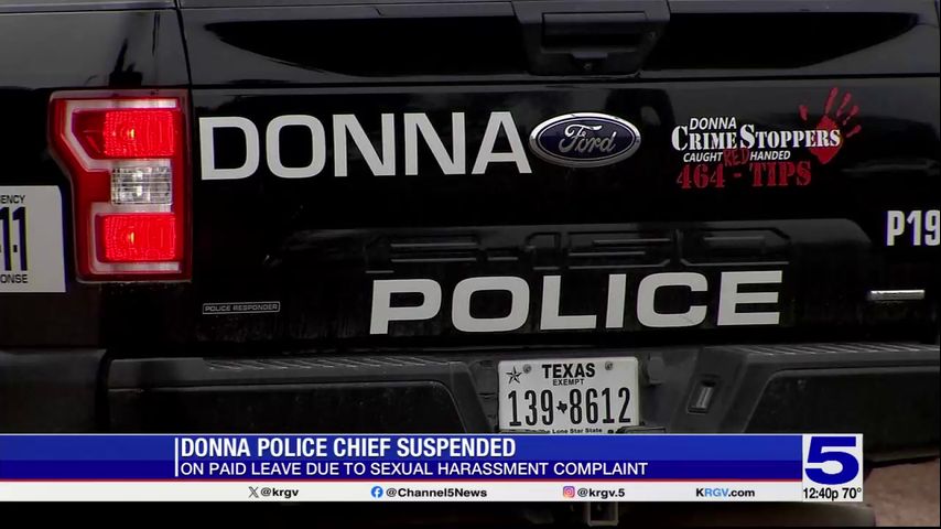 Donna police chief suspended following sexual harassment allegations