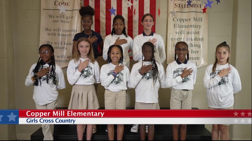 The Pledge of Allegiance, Copper Mill Elementary, Girls Cross Country