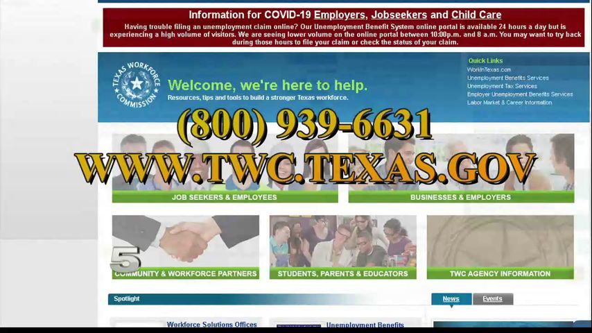 Texas Workforce Commission shift strategy to help process unemployment ...