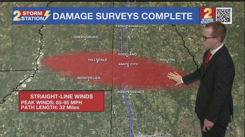 Two tornadoes, plus a swath of straight-line winds confirmed from Tuesday's storms