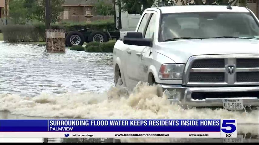 ‘We need help here:’ Flood water surrounds Palmview neighborhood