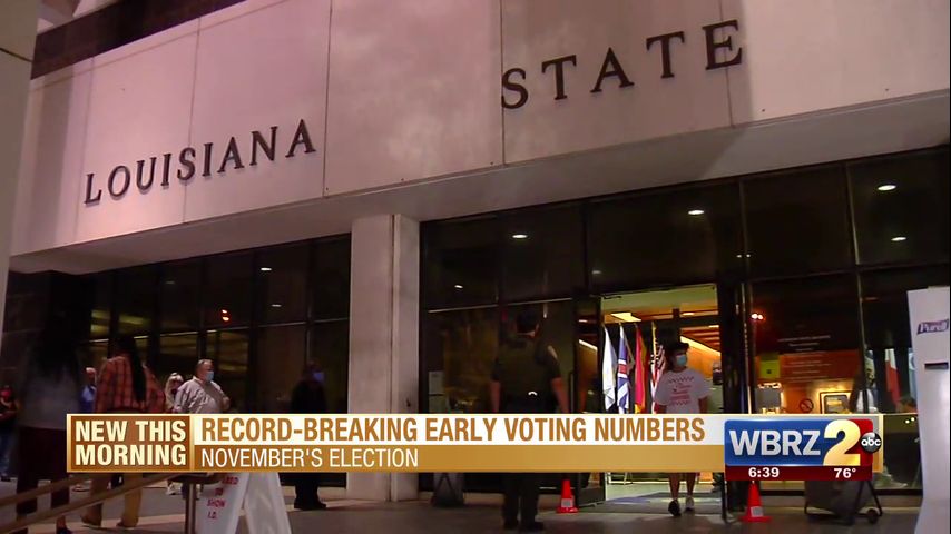Record-breaking early voting numbers in Louisiana