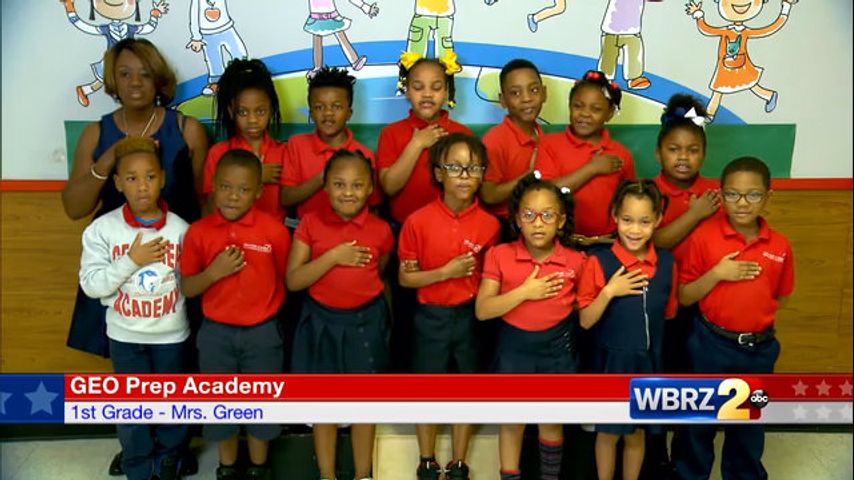 The Pledge of Allegiance- GEO Prep Academy, Mrs. Green, 1st Grade