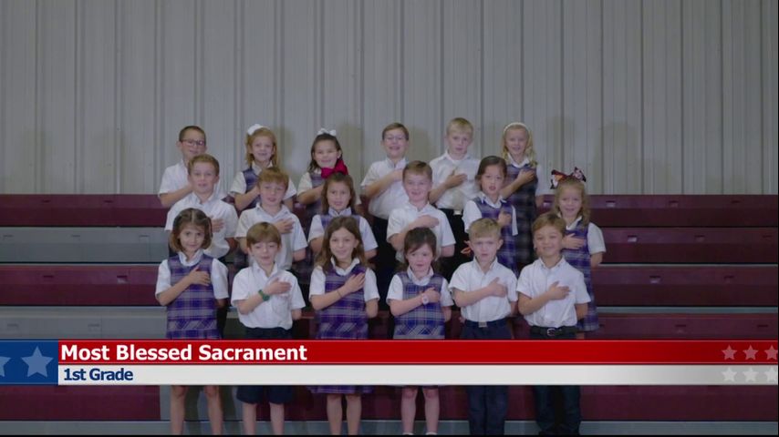 The Pledge of Allegiance, Most Blessed Sacrament, 1st Grade