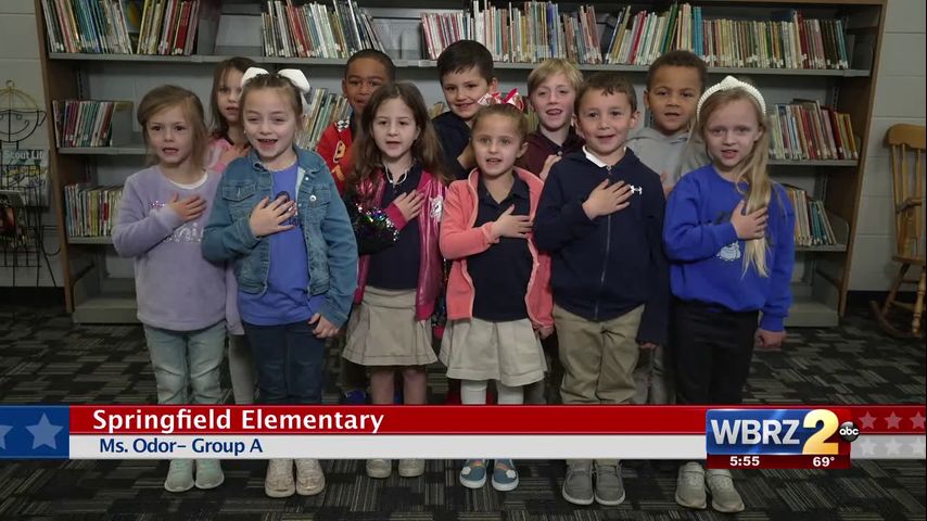 The Pledge of Allegiance - Springfield Elementary - Ms. Odor Group A
