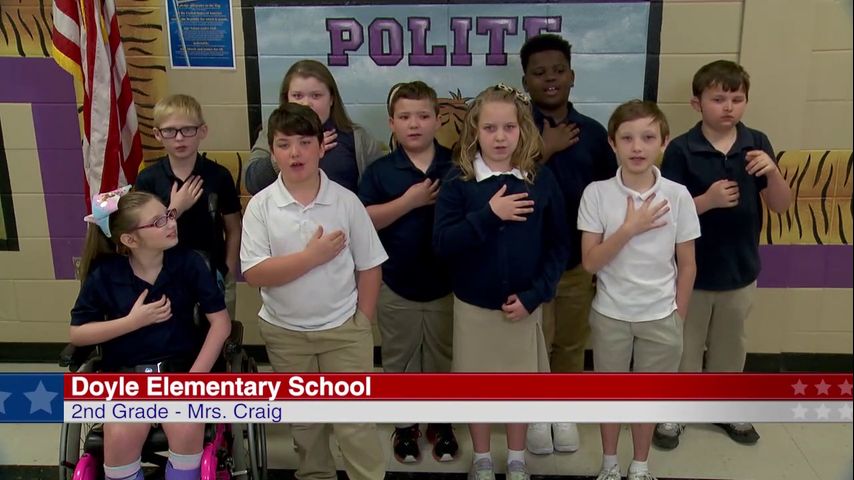 The Pledge of Allegiance: Doyle Elementary School - Mrs. Craig, 2nd Grade