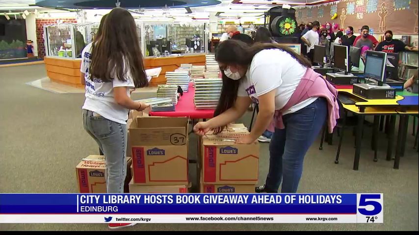 Edinburg library holds book giveaway for children ahead of holidays