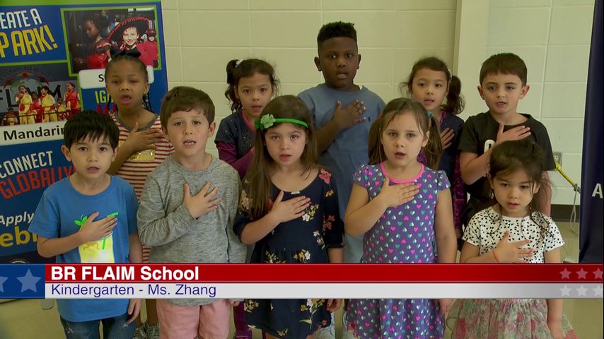 The Pledge of Allegiance: BR FLAIM School - Ms. Zhang, Kindergarten