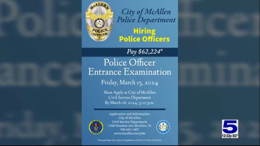 The McAllen Police Department prepares for hiring event