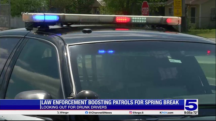 Valley law enforcement boosting patrols for Spring Break