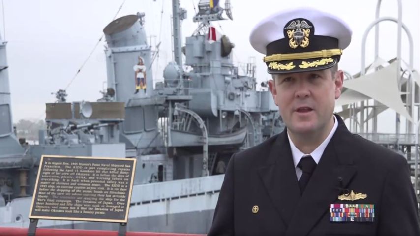 Baton Rouge local, commander of current U.S.S. Kidd, visits historic ship