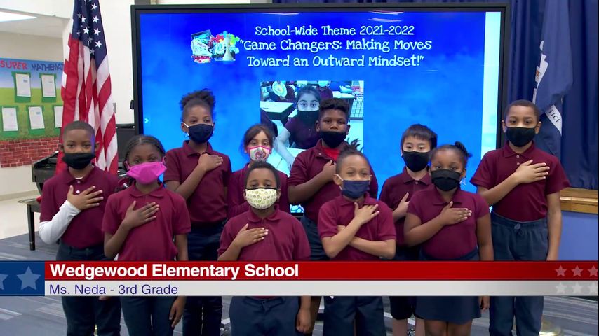 The Pledge of Allegiance: Wedgewood Elementary School - Ms. Neda, 3rd Grade