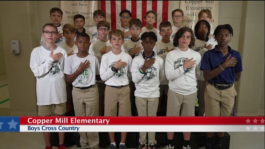 The Pledge of Allegiance - Copper Mill Elementary, Boys Cross Country Team