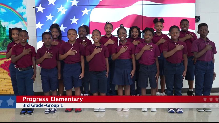 The Pledge of Allegiance, Progress Elementary, 3rd Grade, Group 1