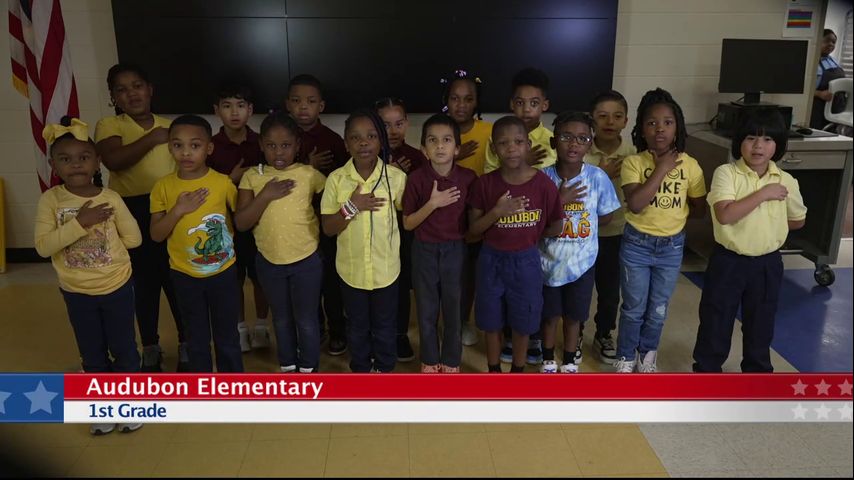 The Pledge of Allegiance, Audubon Elementary, 1st Grade