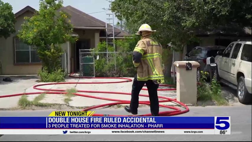 Double house fire in Pharr ruled as accidental
