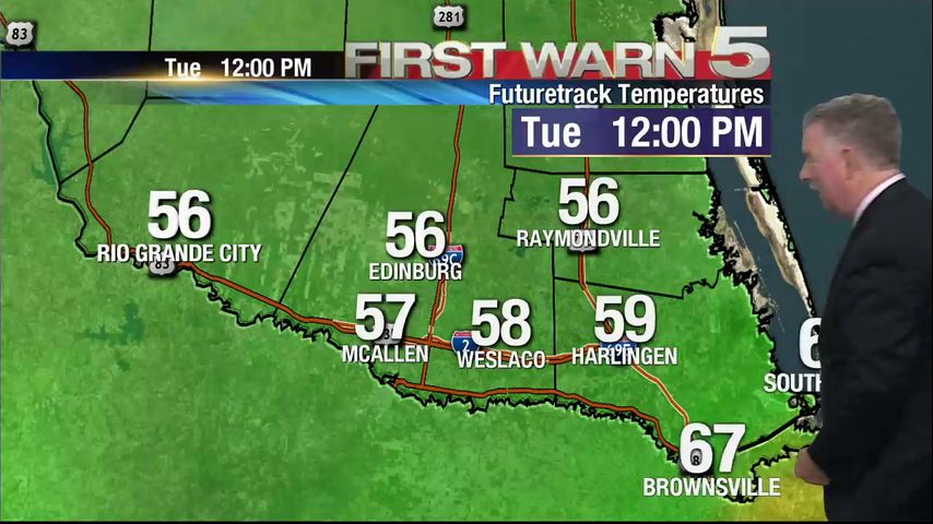 Monday's Weather - 10 p.m.