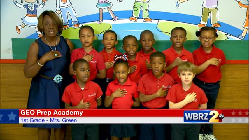 The Pledge of Allegiance- GEO Prep Academy, Mrs. Green, 1st Grade