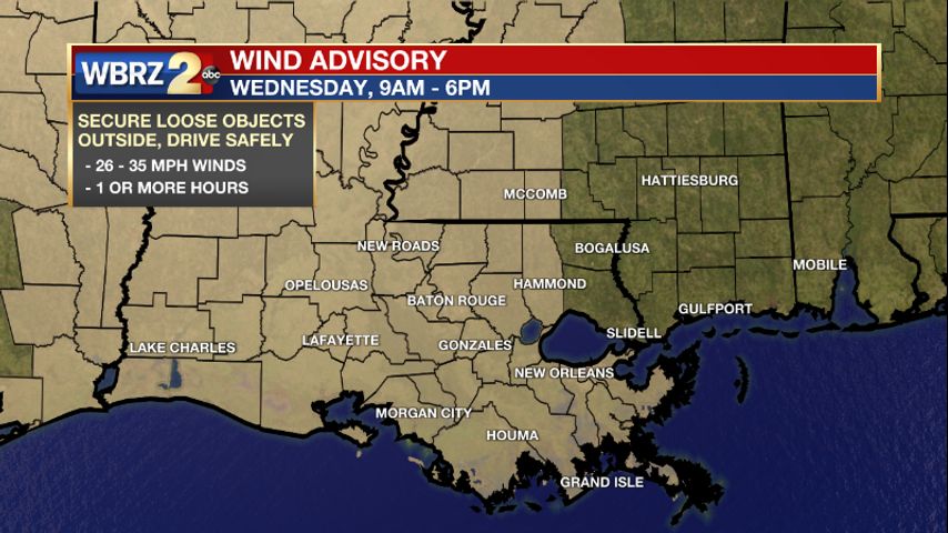 Wednesday AM Forecast: Warm and a Wind Advisory